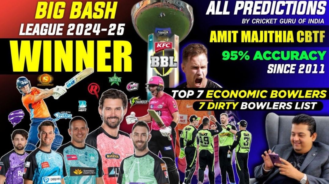 Big Bash League 2024-24 Winner With 14 Bowlers List - By Amit Majithia CBTF