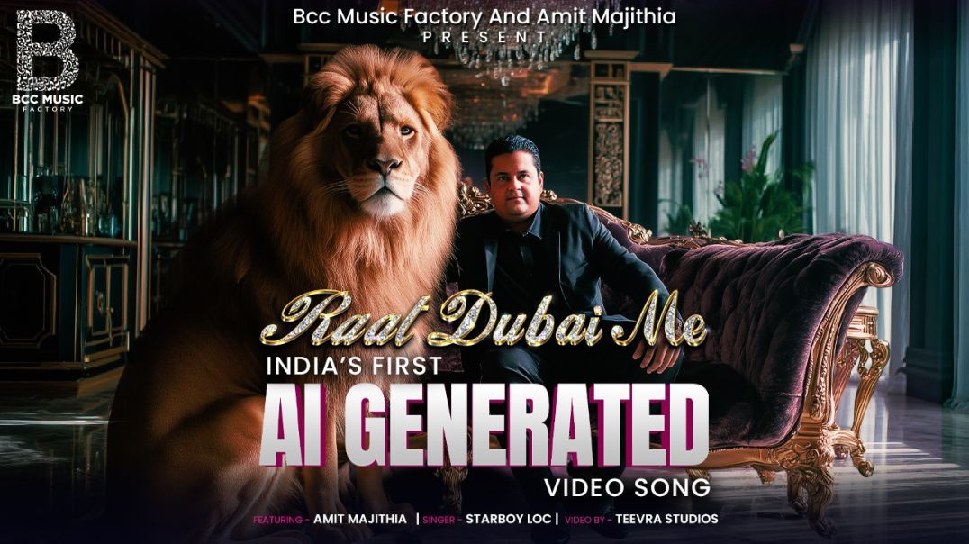 India 1st FULLY AI Generated Music Video Raat Dubai Me CBTF Music x ...